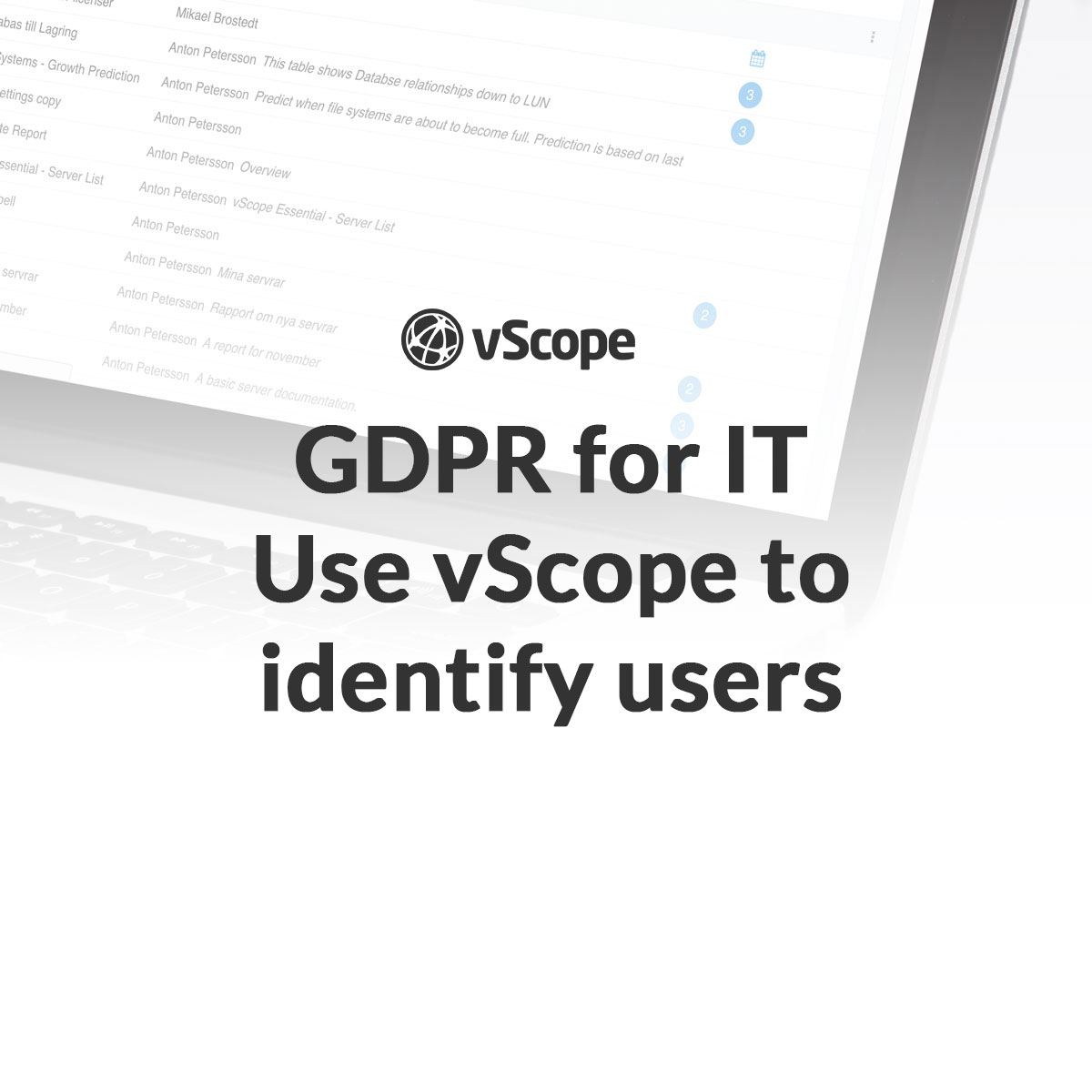 Vscope A Part Of The Gdpr Solution For It Operations Infrasight Labs
